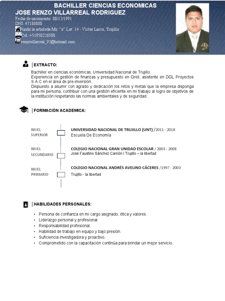 (CV) Unt Economia Villarreal Rodriguez Joserenzo Compressed Compressed-Comprimido | PDF ...