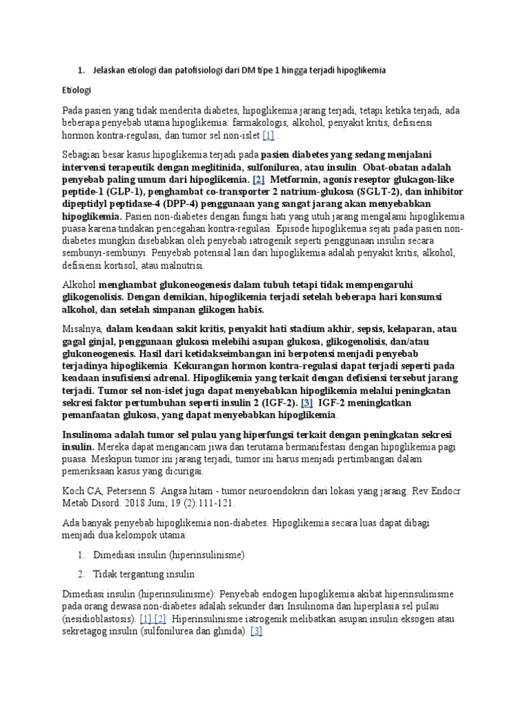 Etiologi Dan Patof Dari Hipoglikemia | PDF | Pengembangan Diri | Kesehatan Holistik