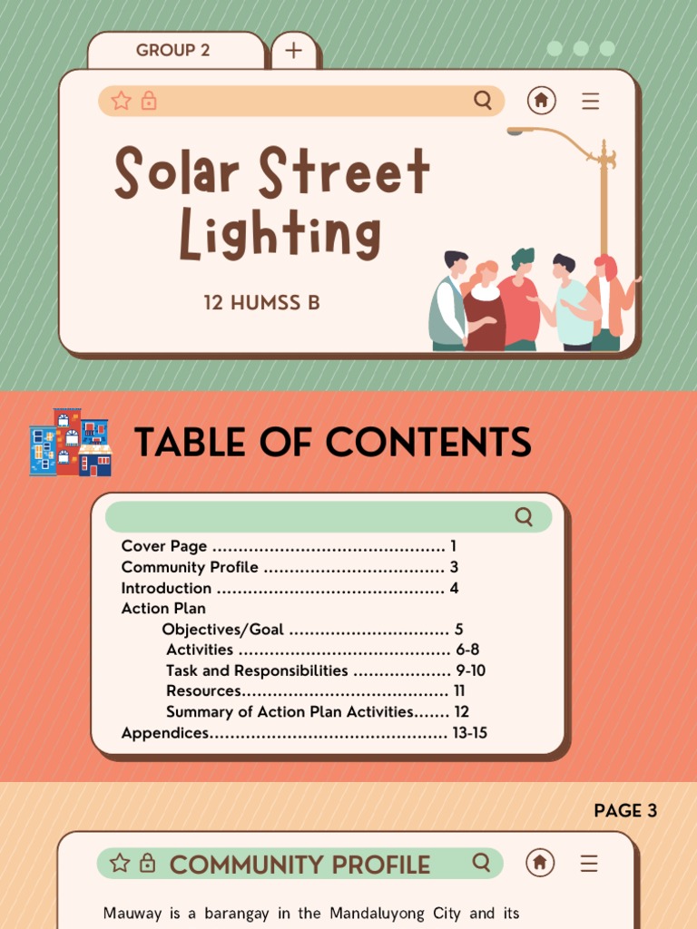 Community Action Plan | PDF | Lighting | Sun