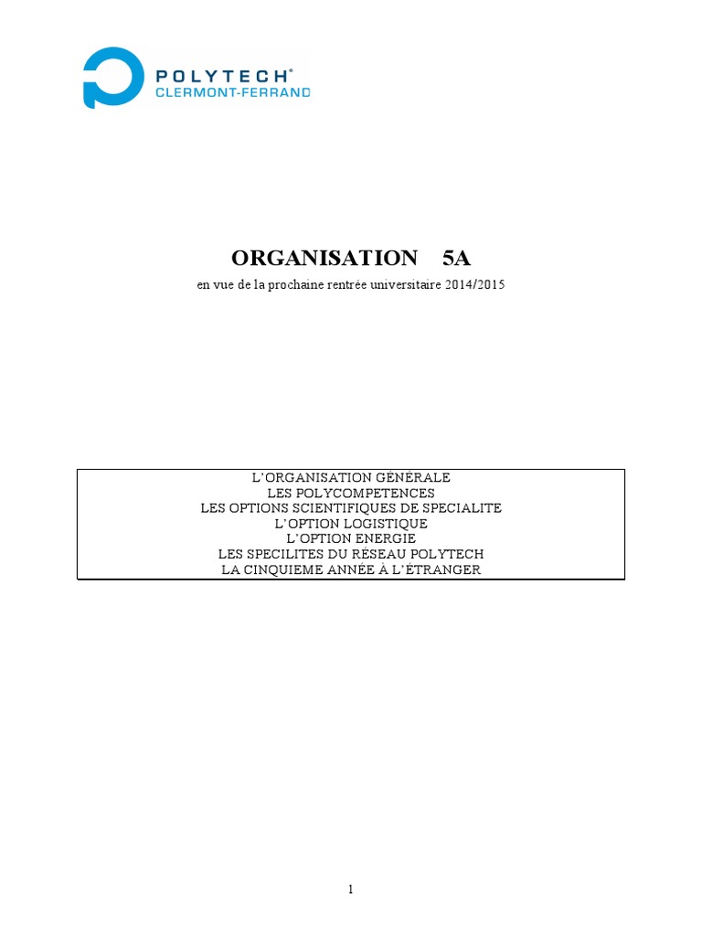 Guide Formation Polytech 5 Eme Annee | PDF | Biomasse (énergie) | Économie énergétique