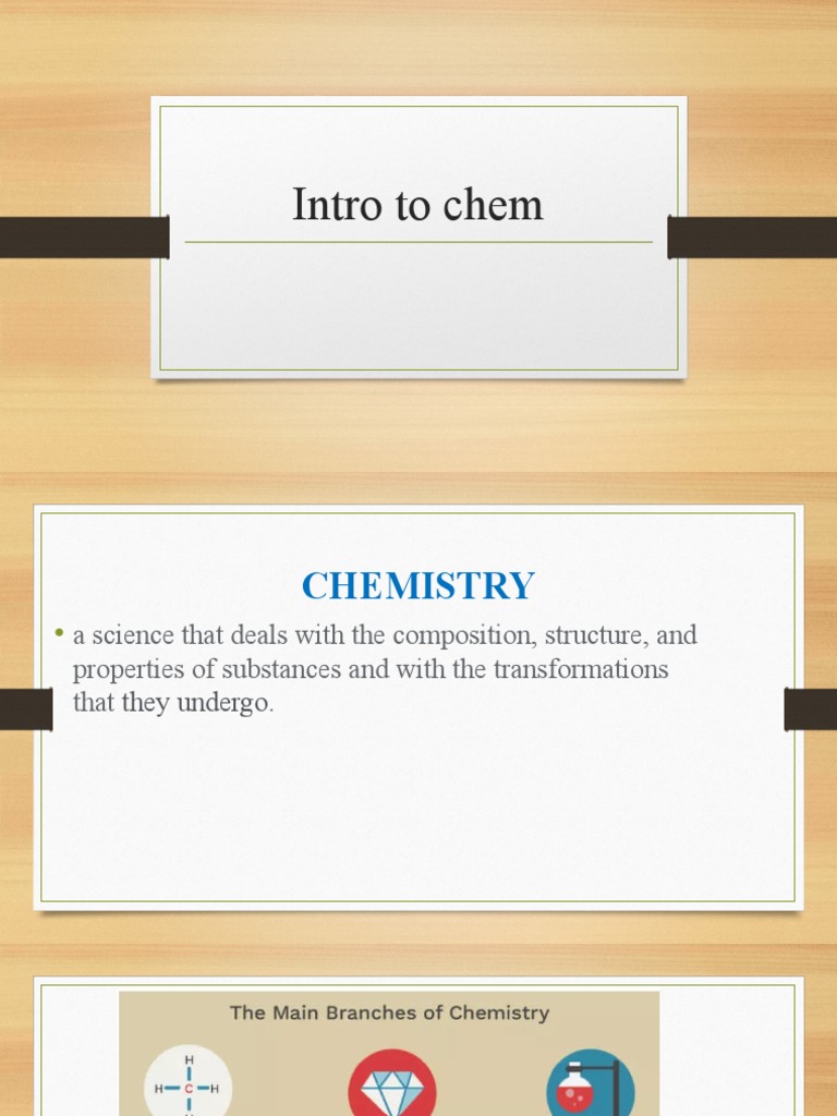 Lesson 1 Intro To Chemistry | PDF | Chemical Substances | Chemistry