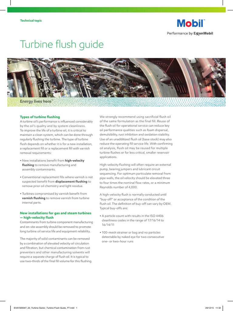 Technical Topic - Turbine Flush Guide | PDF | Pump | Motor Oil