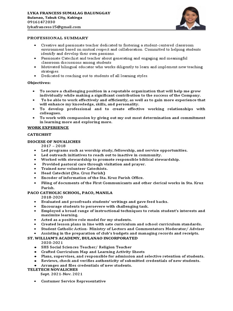 Lyka Resume | Download Free PDF | Teachers | Cognitive Science