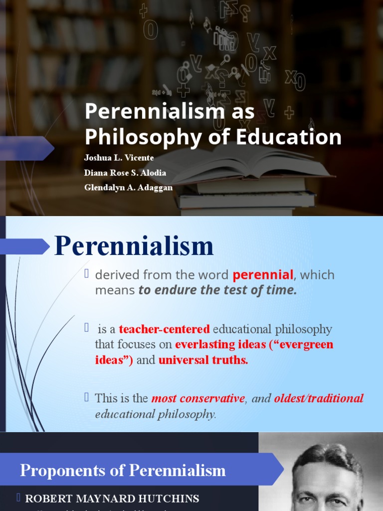 Understanding Perennialism in Education | PDF | Philosophy Of Education ...