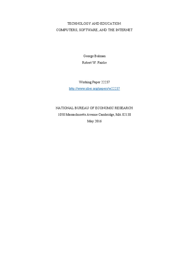 Technology Research | PDF | Educational Technology | Experiment