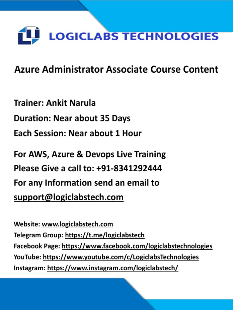 Azure Administrator Associate Course Content | PDF | Microsoft Azure ...