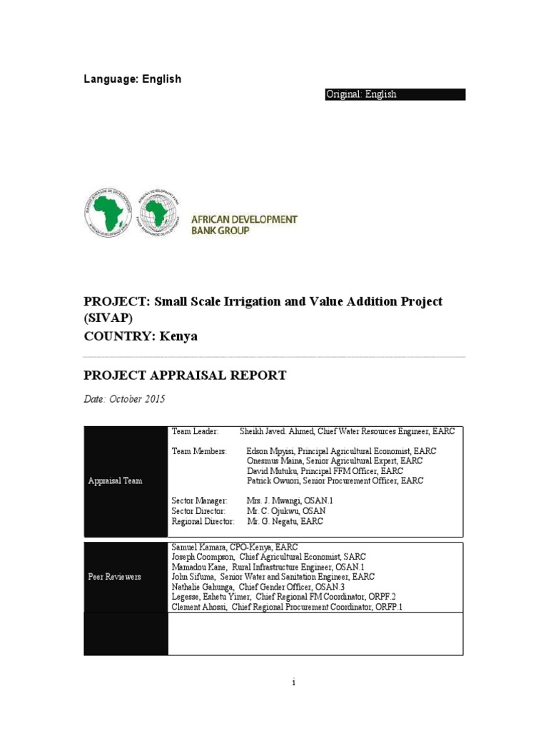 Kenya SIVAP PAR | PDF