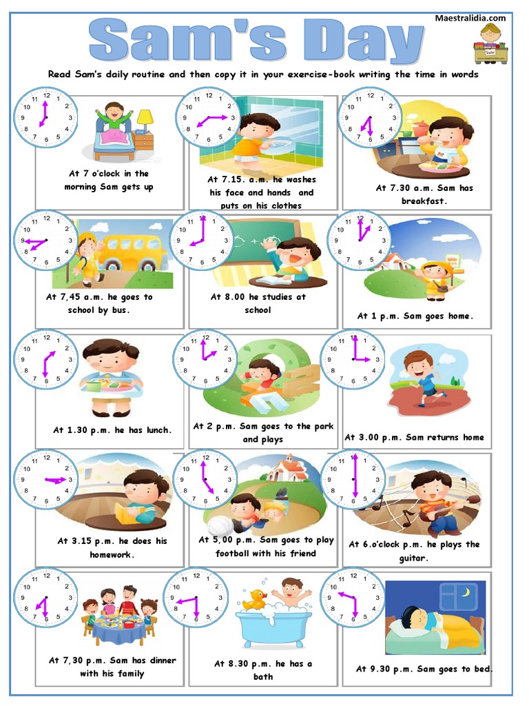 Sam Daily Routine 18-11-2018 | PDF