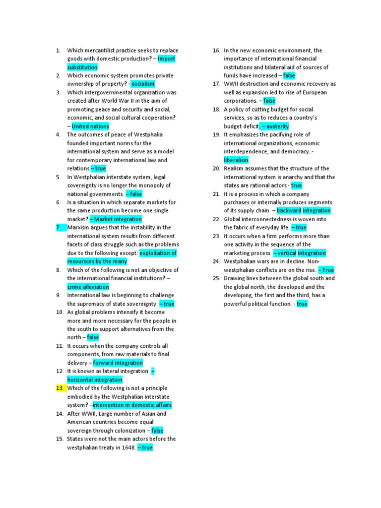 Quiz Socsci | PDF | Global Politics | Political Science