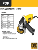 Ficha Tecnica Pulidora Dewalt DWE4120 | PDF | Hogar, jardinería y bricolaje