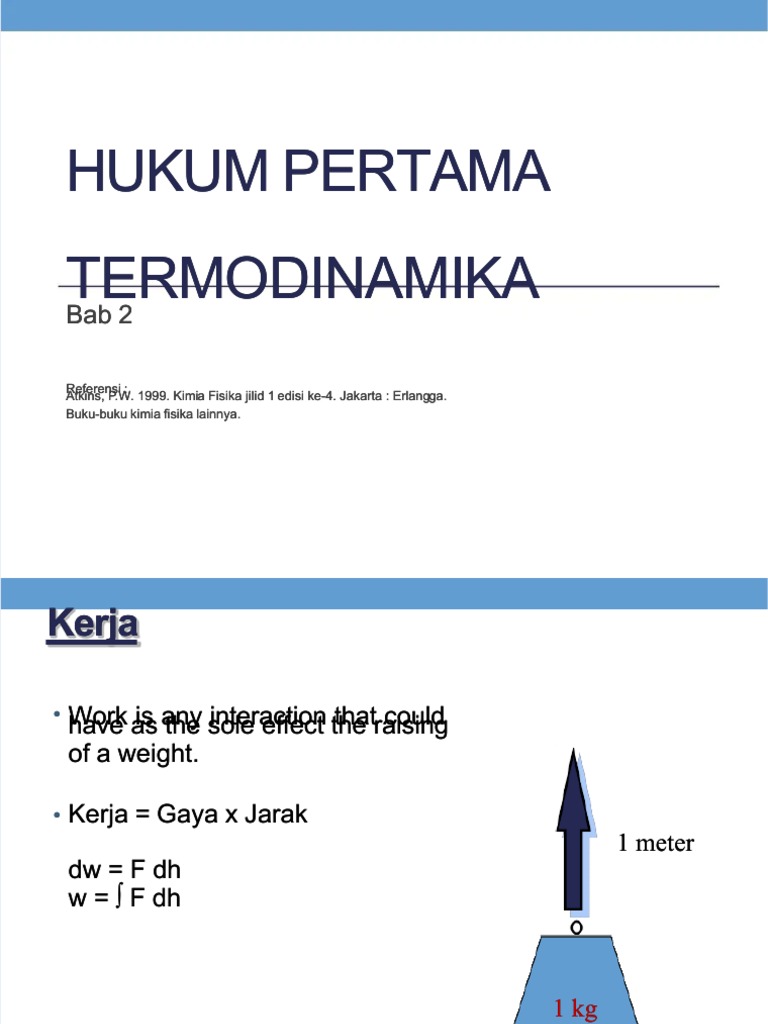 HUKUM PERTAMA TERMODINAMIKA | PDF
