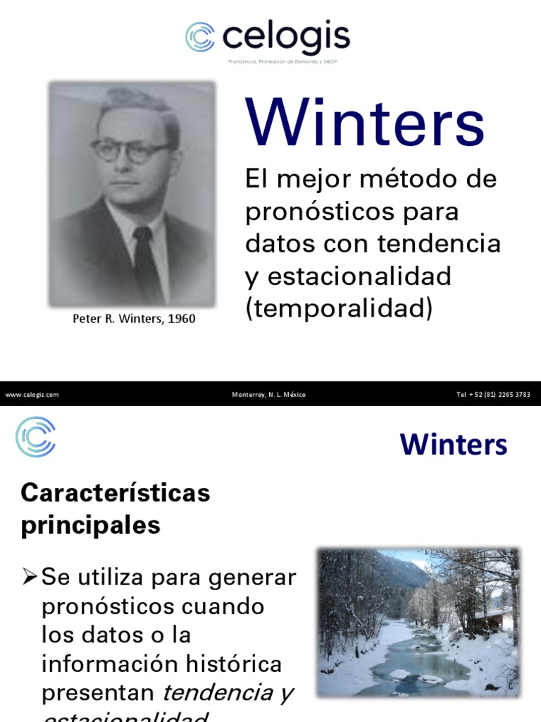 Análisis del método de Winters para pronósticos de series de tiempo con tendencia y ...