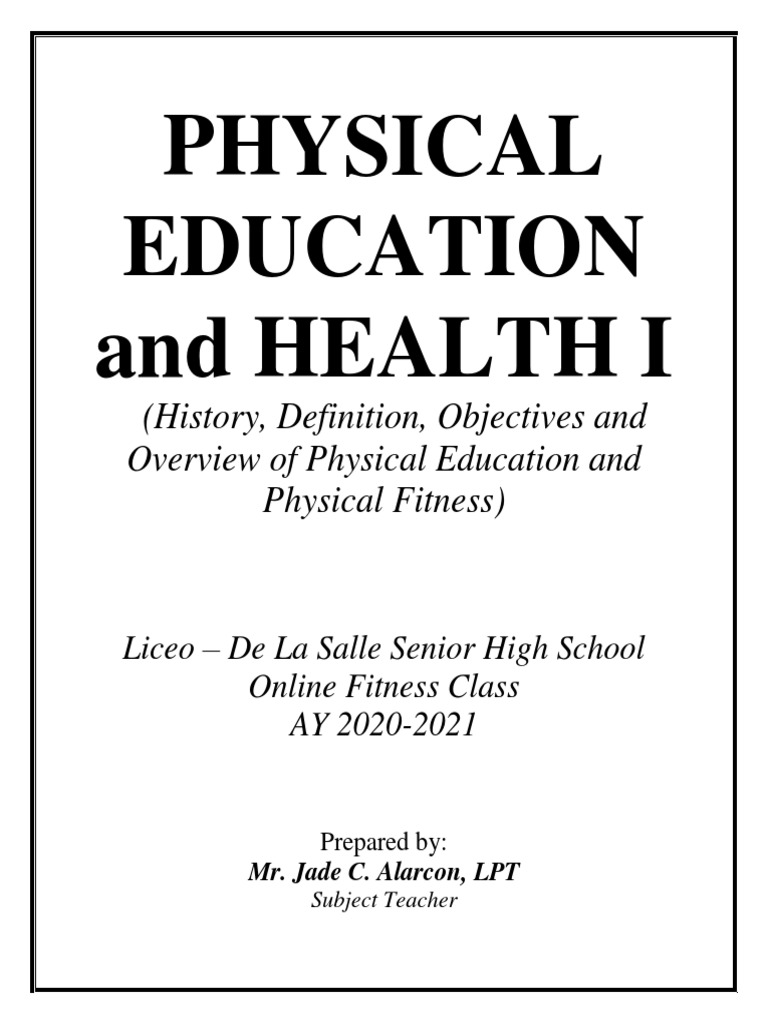 PEH1 - Week 2 (Introduction To Physical Education) | PDF | Physical ...