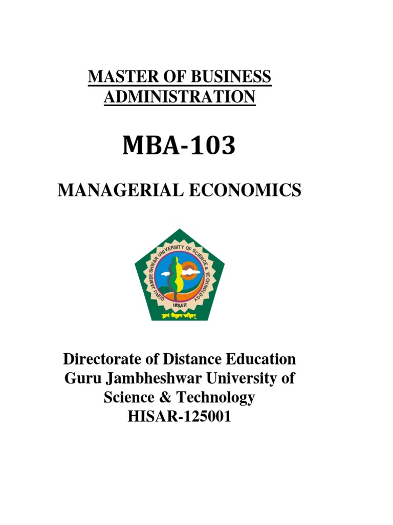 Mba 103 | PDF | Economics | Market (Economics)