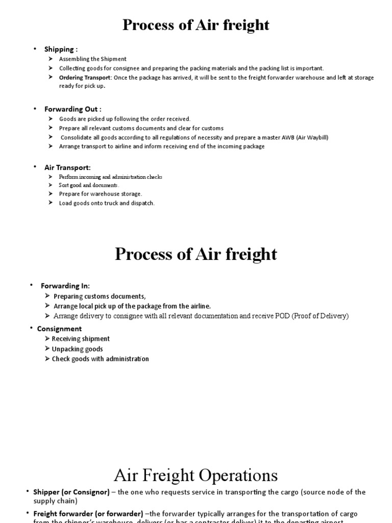 Process of Air Freight | PDF | Business