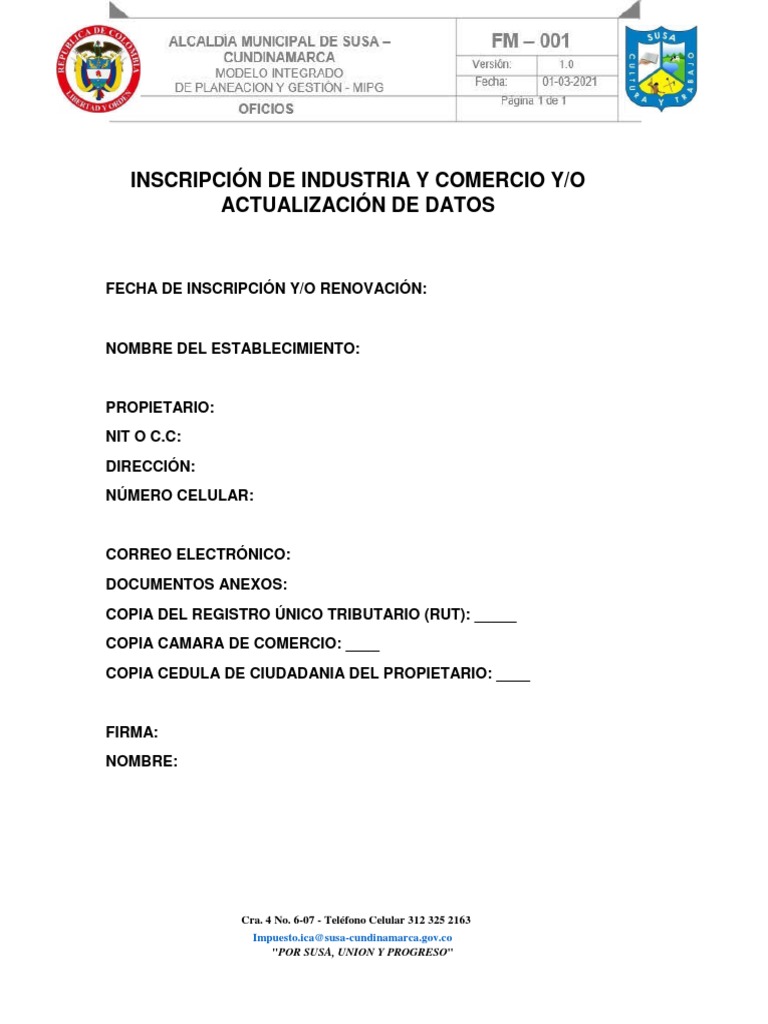 Formato Inscripción Ica 2022 | PDF
