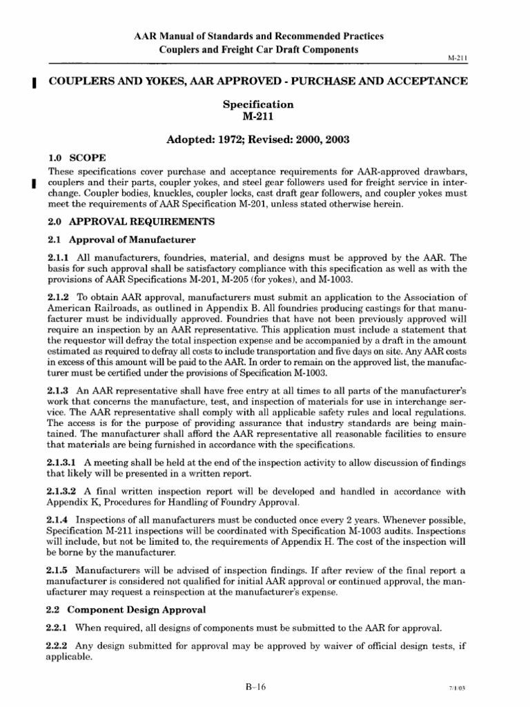 Aar M 211-2003 | PDF