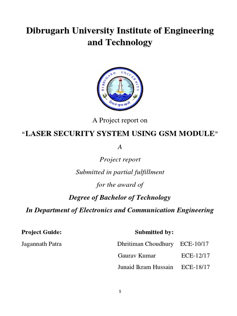 Laser Security System Using GSM Module | PDF | Security Alarm | Arduino