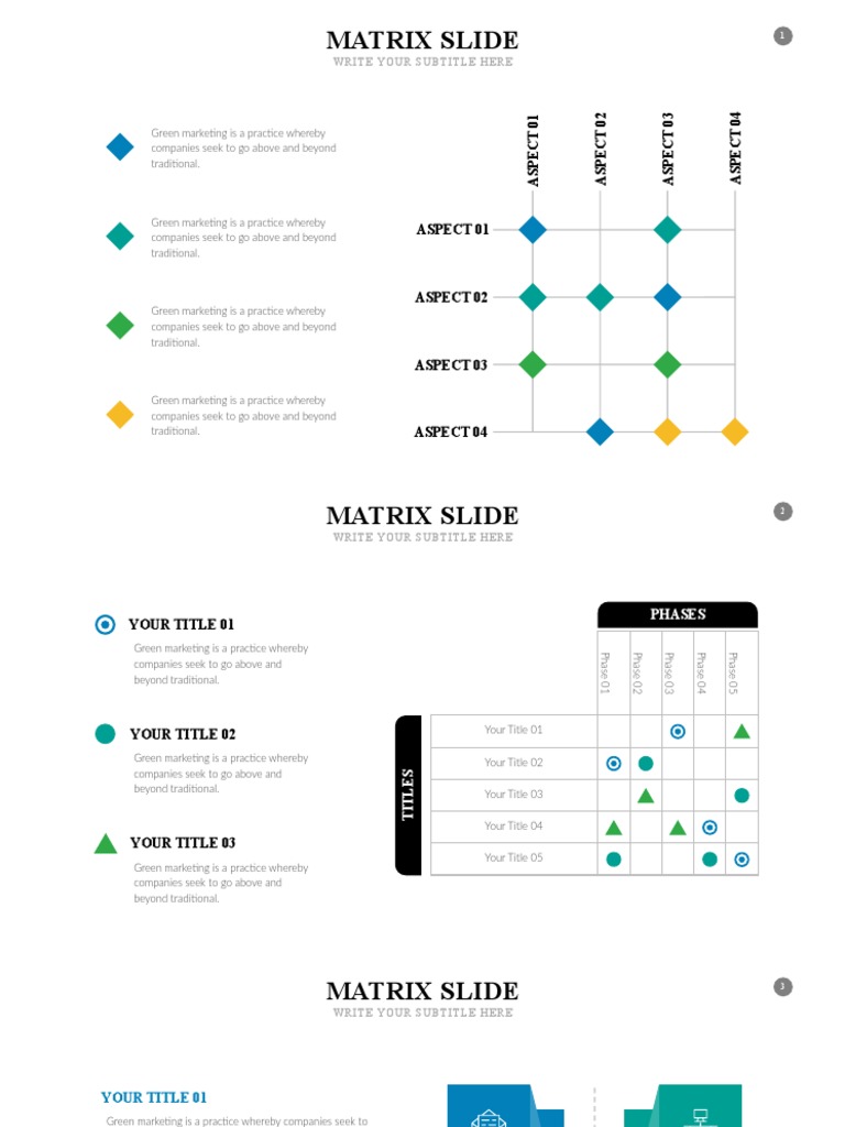 Matrix Powerpoint Slides | PDF