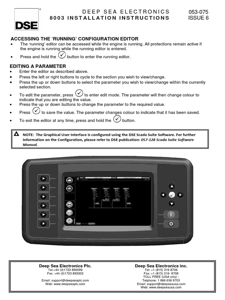 DSE8003 Installation Instructions | PDF | Scada | Programmable Logic Controller