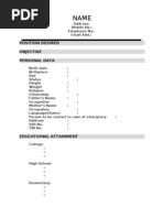 Biodata Form | PDF