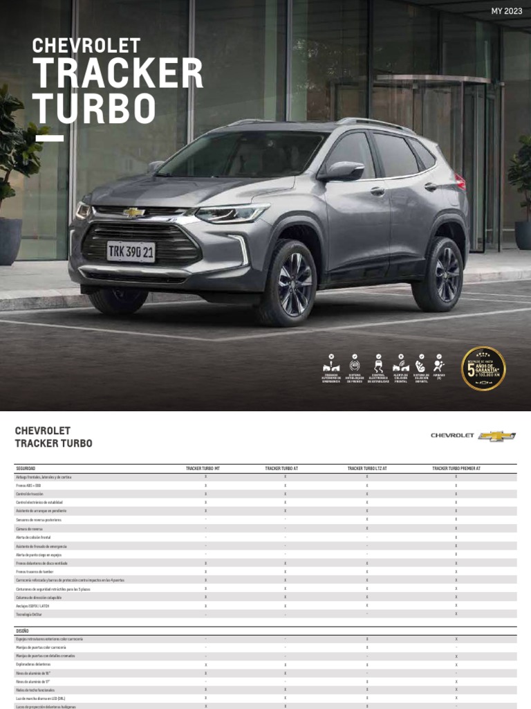 2022 Ficha Tecnica Chevrolet Tracker | PDF | Sistema de freno antibloqueo | Airbag