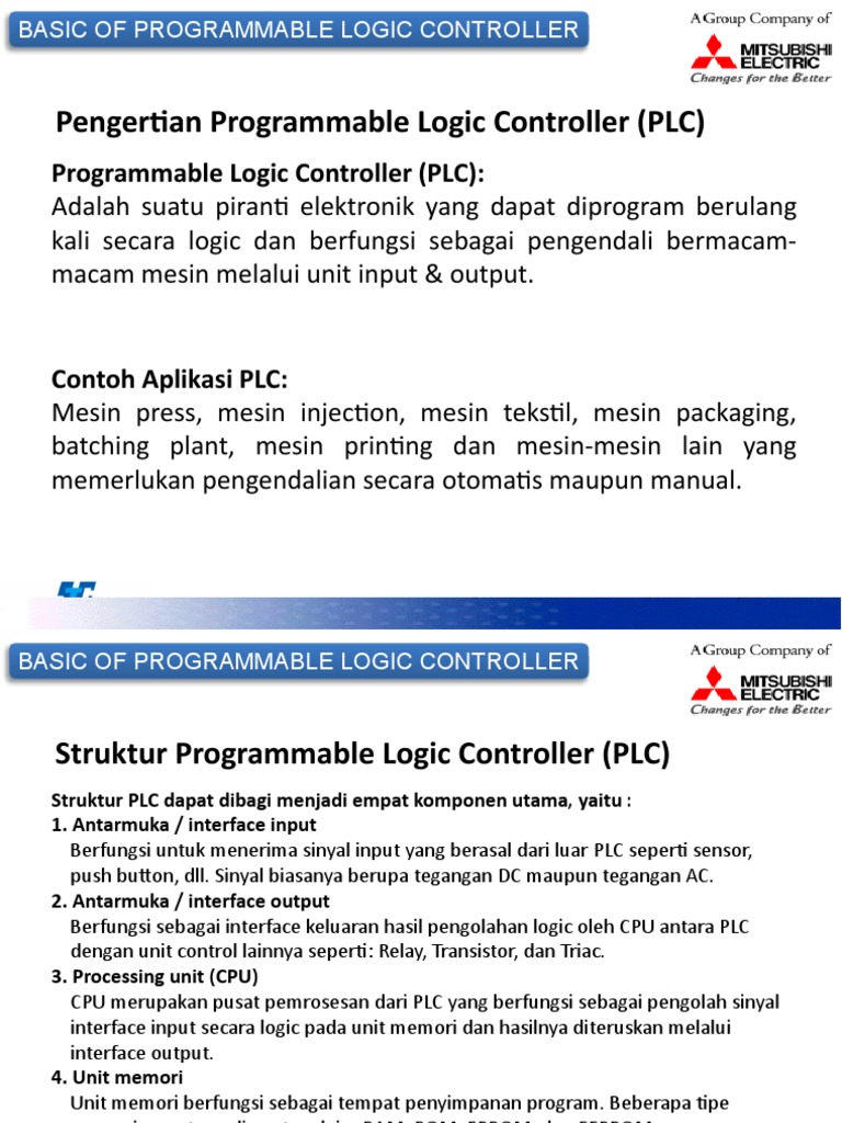 Dasar-Dasar PLC untuk Teknisi | PDF