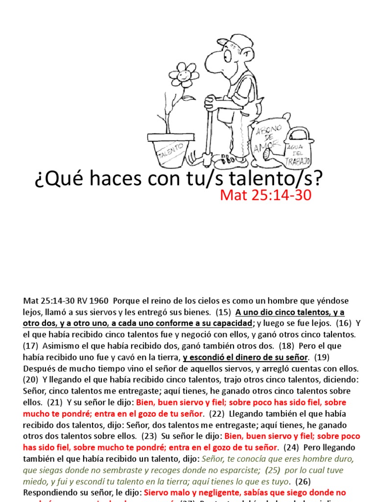 Parabola de Los Talentos | PDF