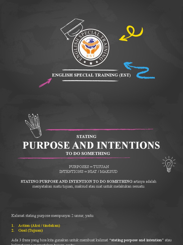 Contoh Stating Purpose dalam Bahasa Inggris | PDF