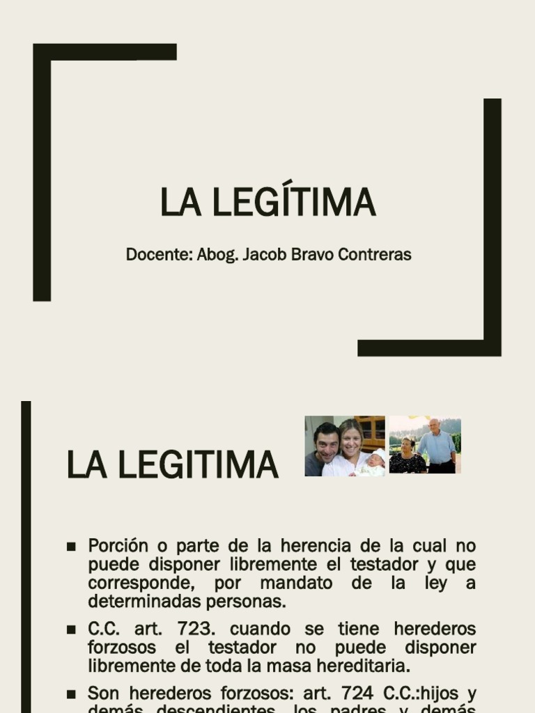 La Legitima | PDF | Voluntad y testamento | Herencia