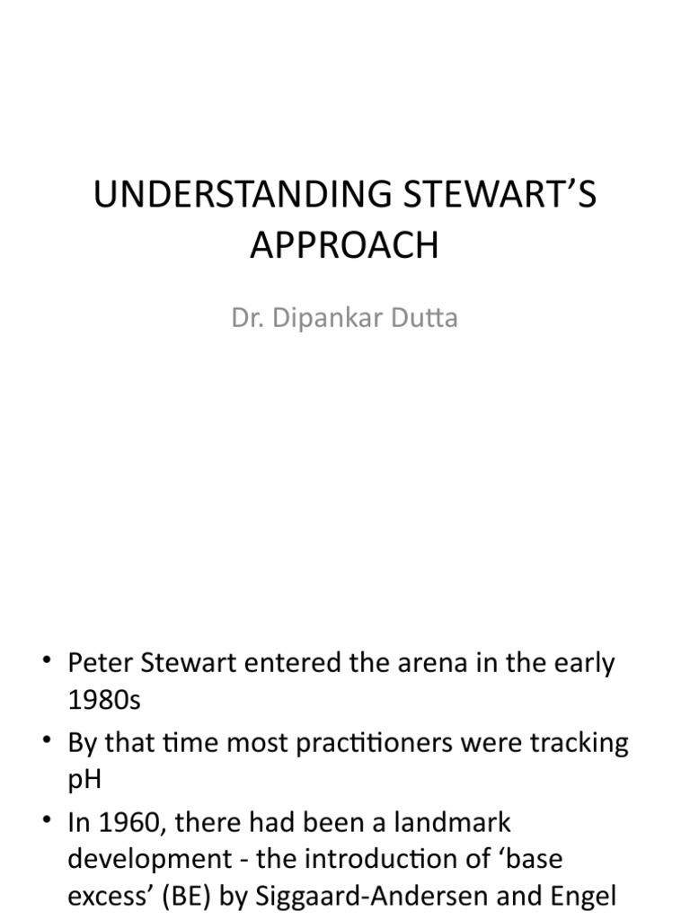 Stewart's Approach to Acid-Base Disorders | PDF | Bicarbonate | Sepsis