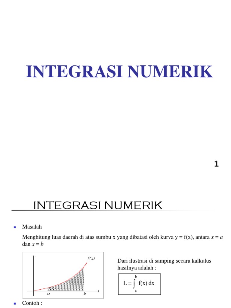 Integrasi Metode Numerik | PDF