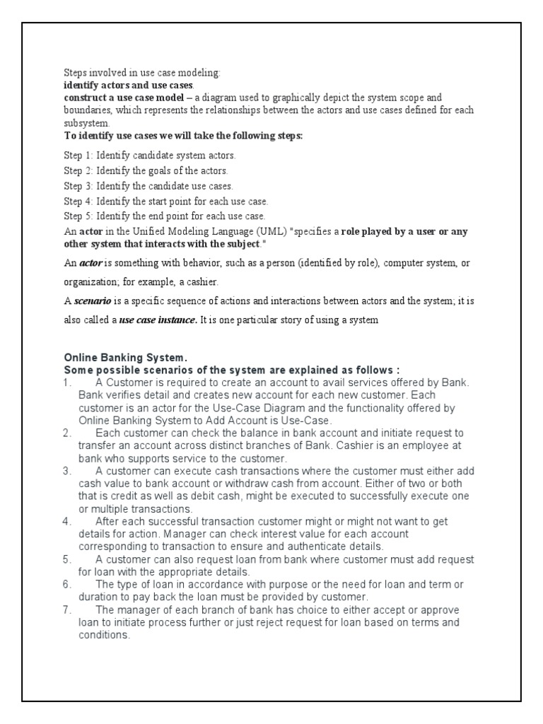 Online Banking Application | PDF | Use Case | System