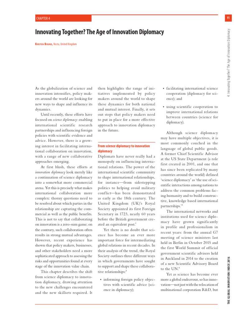 Innovation Diplomacy: Global Trends | PDF | Innovation | Diplomacy