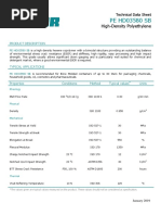 HDPE 5502 Technical Data Sheet | PDF | Materials | Physical Sciences