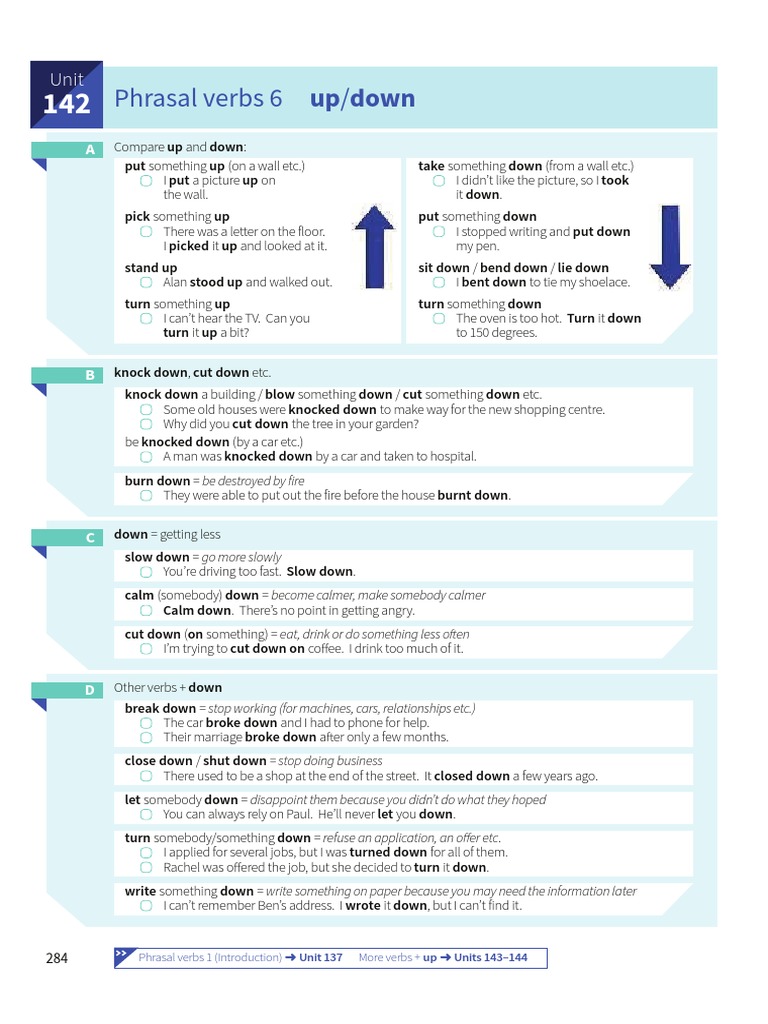 Phrasal Verbs With Updown | PDF