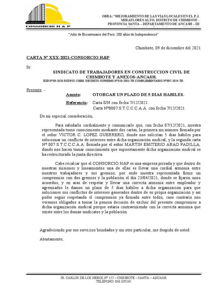 Carta para Sindicato | PDF Carta para Sindicato | PDF