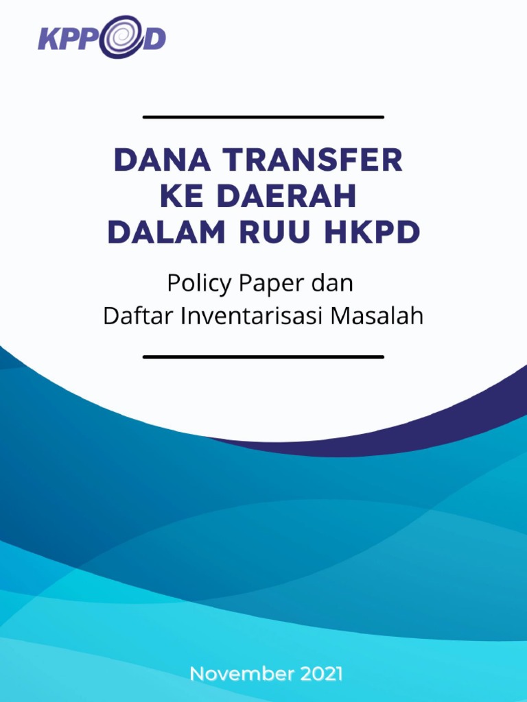 TKDD Dalam RUU HKPD - Policy Note - KPPOD - 2 | PDF | Ilmu Sosial