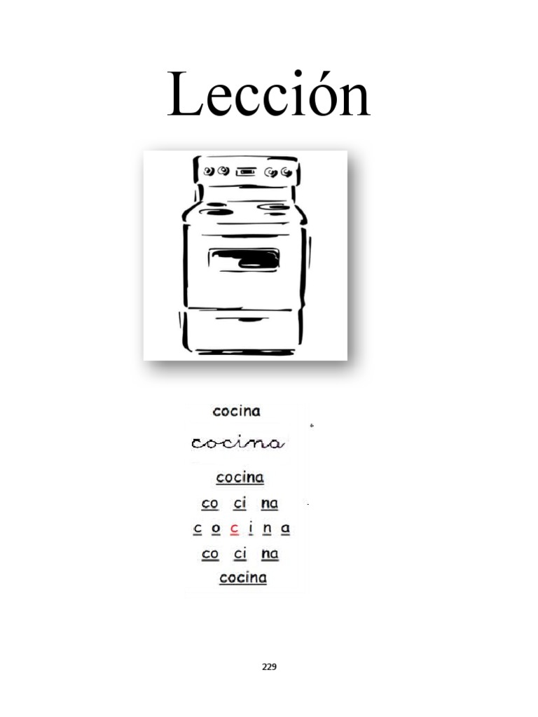 Lección Cocina | PDF