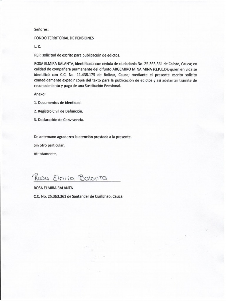 Solicitud de Documento de Edictos | PDF