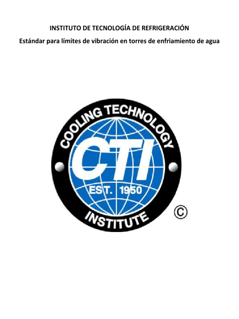 CTI-STD 163 (Esp) | PDF | Frecuencia | Rodamiento (Mecánico)