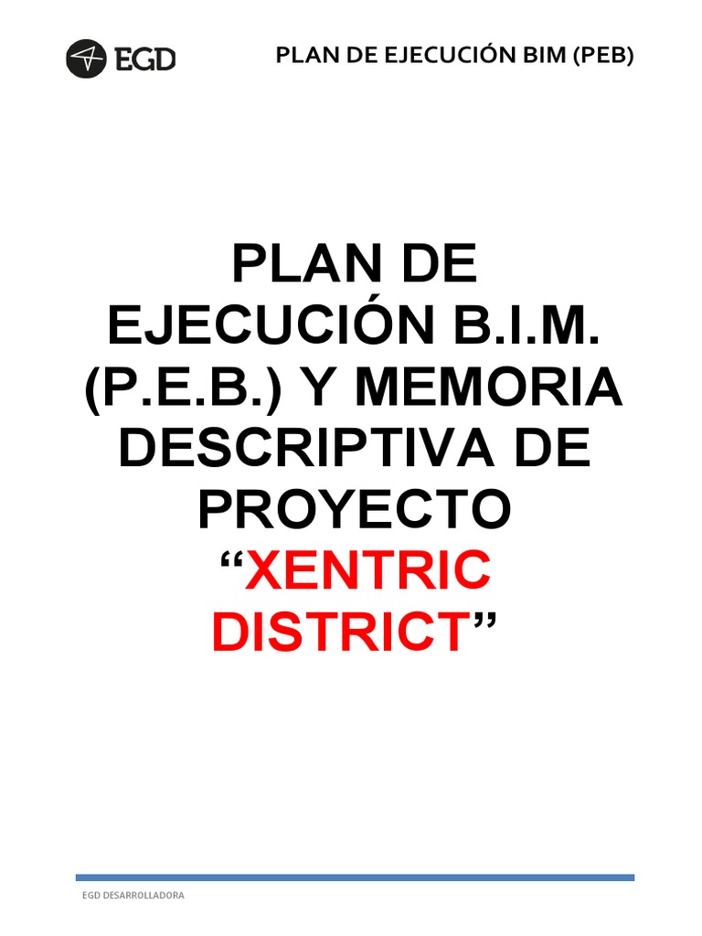 Plan de Ejecución Bim (Bep) Xentric District (Wip) | PDF | Autodesk Revit | Informática
