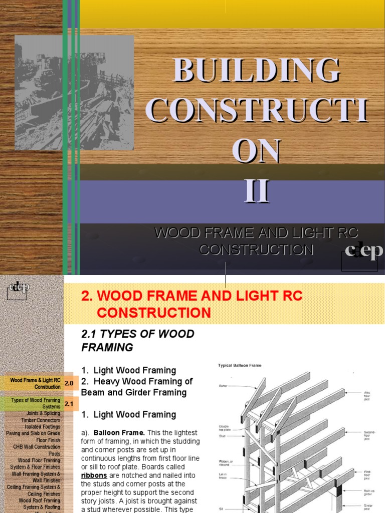 April2005BLDGCONST2 Wood Construction | PDF