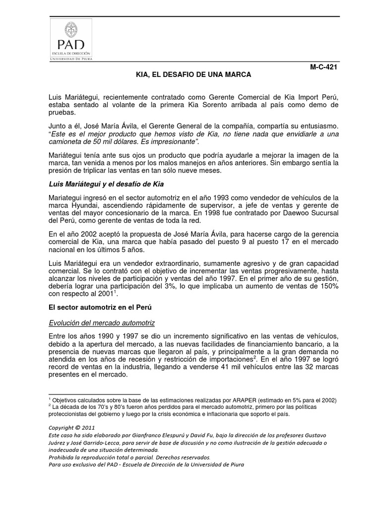 M-C-421 - Caso Kia - 04-03 | PDF | Concesionario de coches | Marca