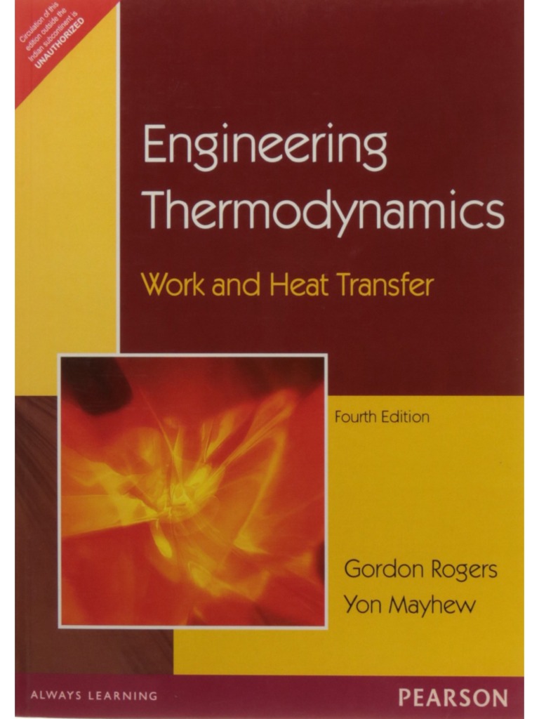 Engineering Thermodynamics Work and Heat Transfer by Gordon Rogers & Yon Mayhew | PDF | Heat ...