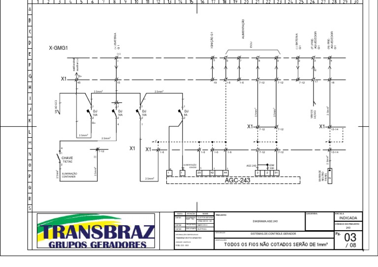 Diagrama Controle Agc 243 Dief P3 | PDF