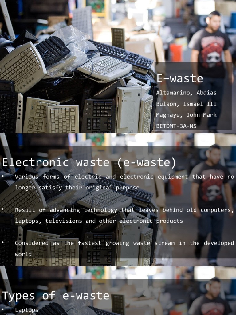 E Waste | PDF | Electronic Waste | Waste