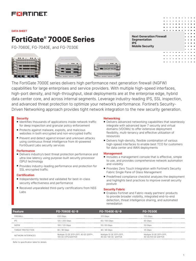 FortiGate_7000_Series_Bundle | PDF | Computer Network | Security