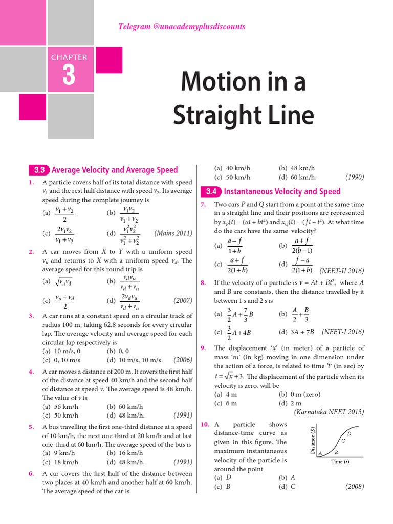 33 Years Physics-Split | PDF | Speed | Acceleration