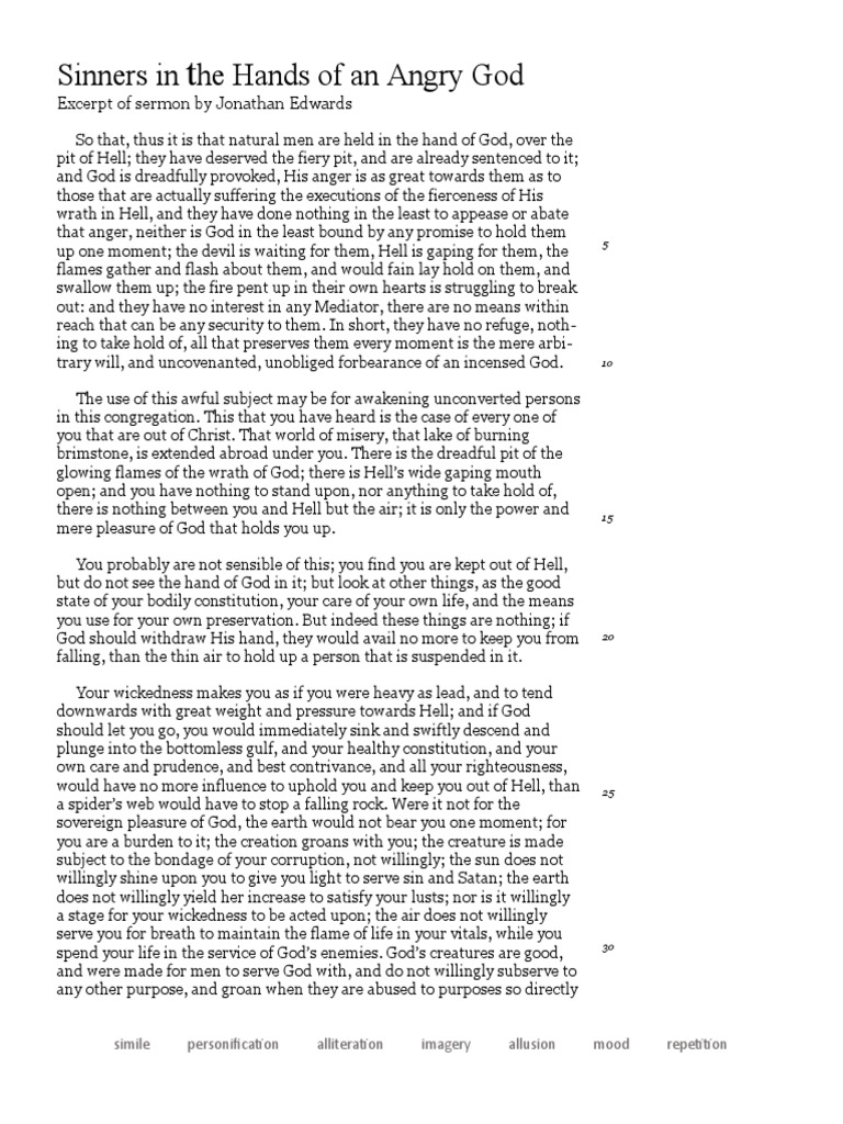 Sermon Analysis for Theology Students | PDF | Anger | Hell